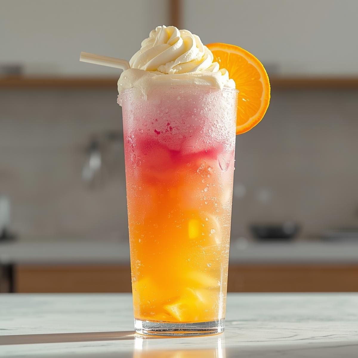 Orange Dragon Fruit Sprite Soda Float - SipWithElla.com