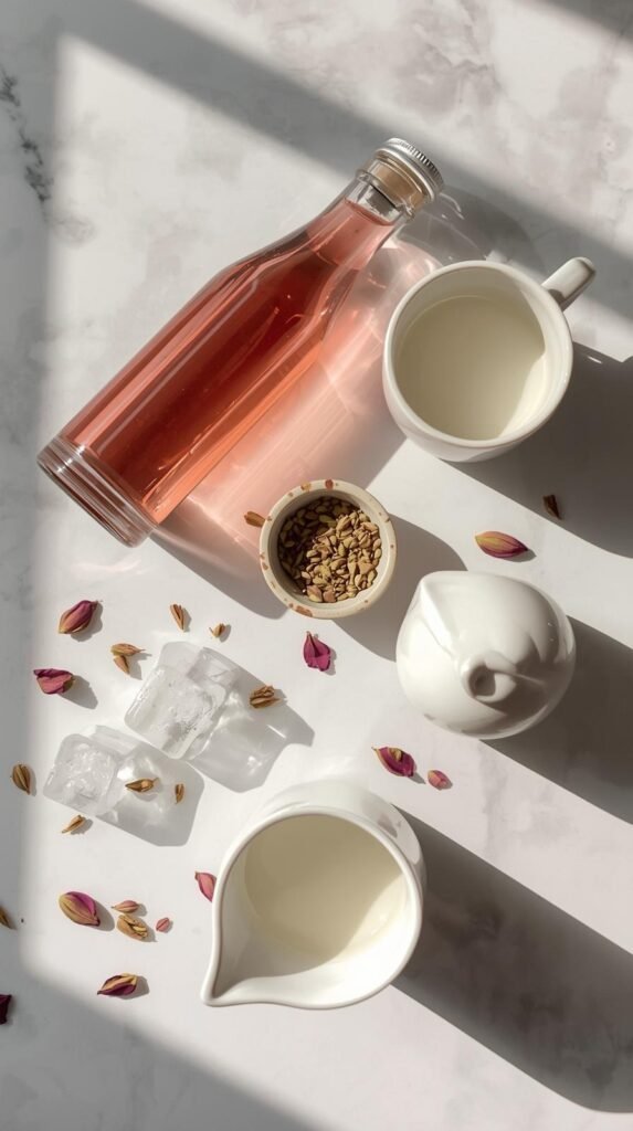 Iced Rose Cardamom Latte (Café-Style Summer Treat!)